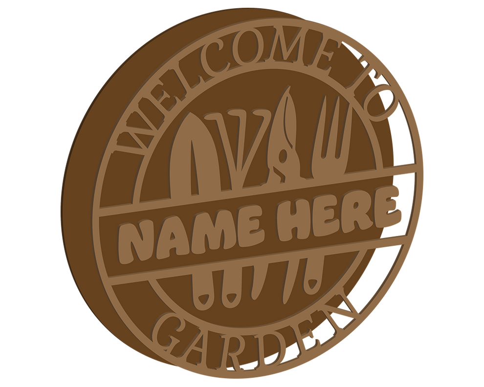 Garden Themed Name Plaque – EasyBlanks.co.uk