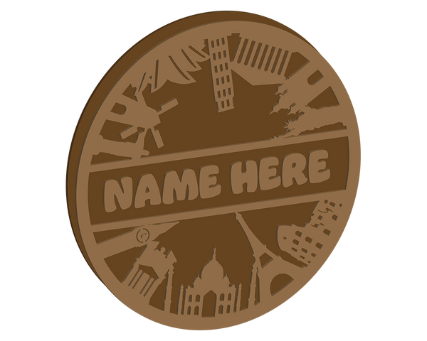 Landmarks Themed Name Plaque – EasyBlanks.co.uk